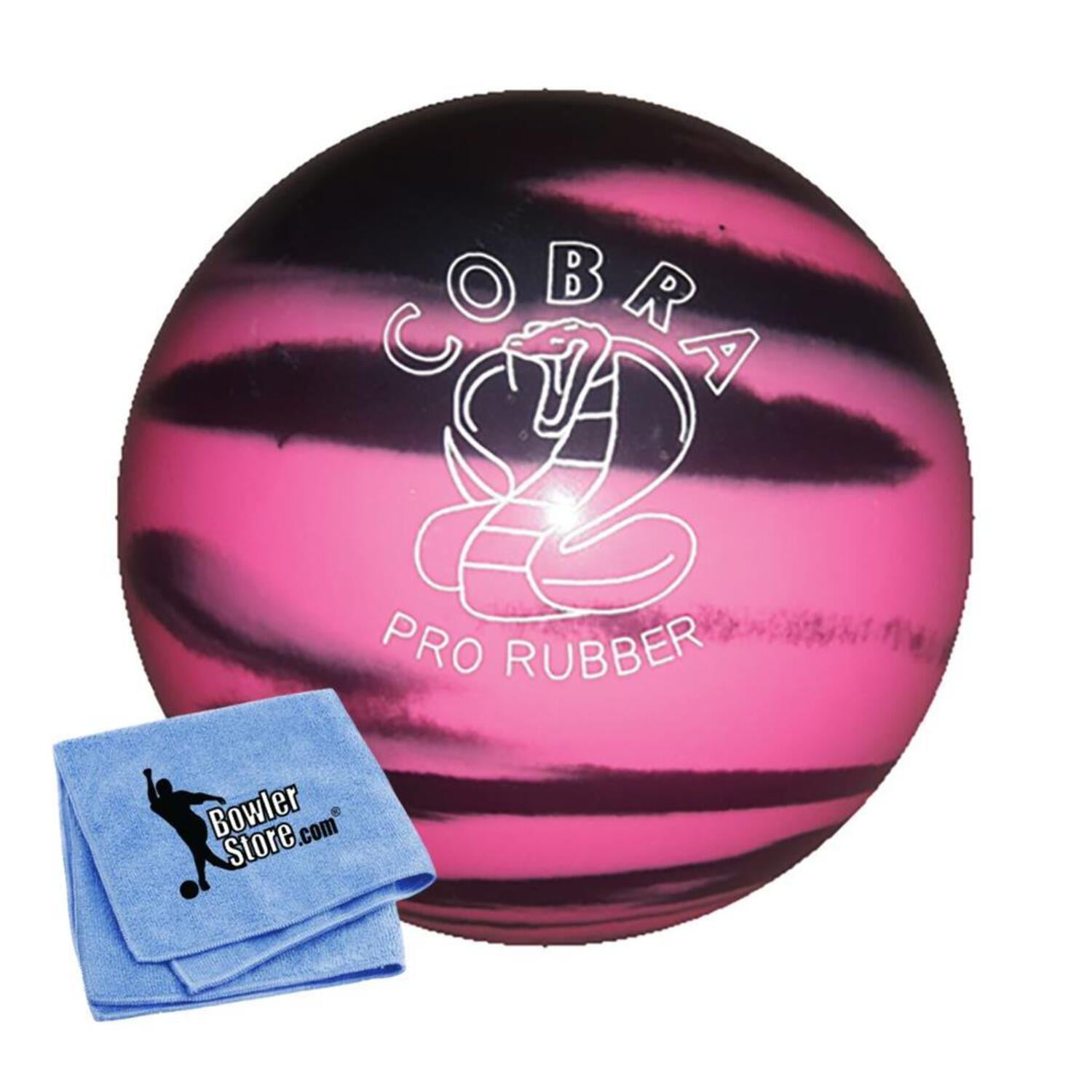 EPCO Duckpin Bowling Ball - Cobra Pro Rubber - Pink Black (4 7/8 inch ...