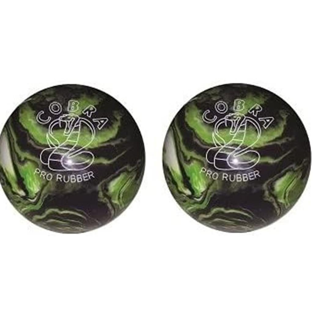 EPCO Duckpin Bowling Ball - Cobra Pro Rubber - Purple, Lime & White (4 ...