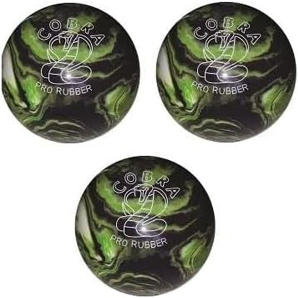 EPCO Duckpin Bowling Ball - Cobra Pro Rubber - Purple, Lime & White (4 ...