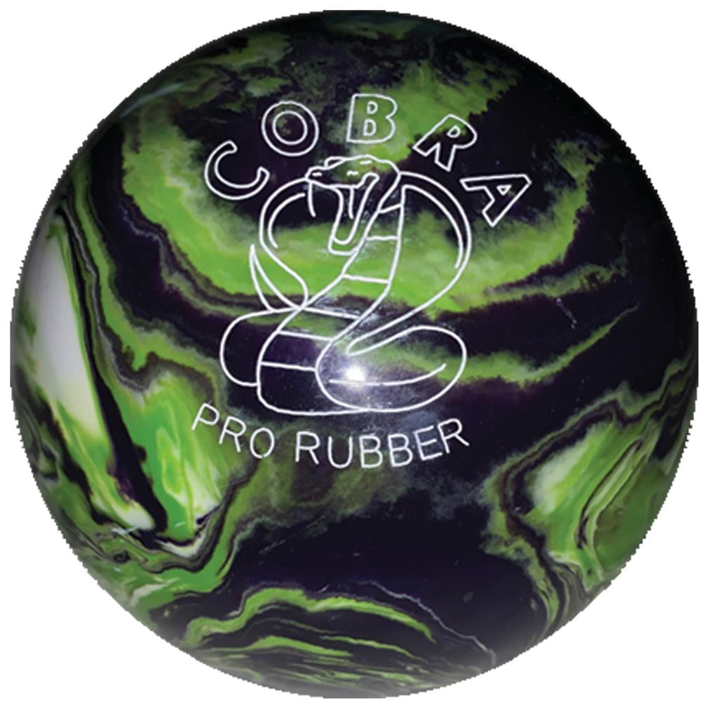 EPCO Duckpin Bowling Ball - Cobra Pro Rubber - Purple, Lime & White (4 ...