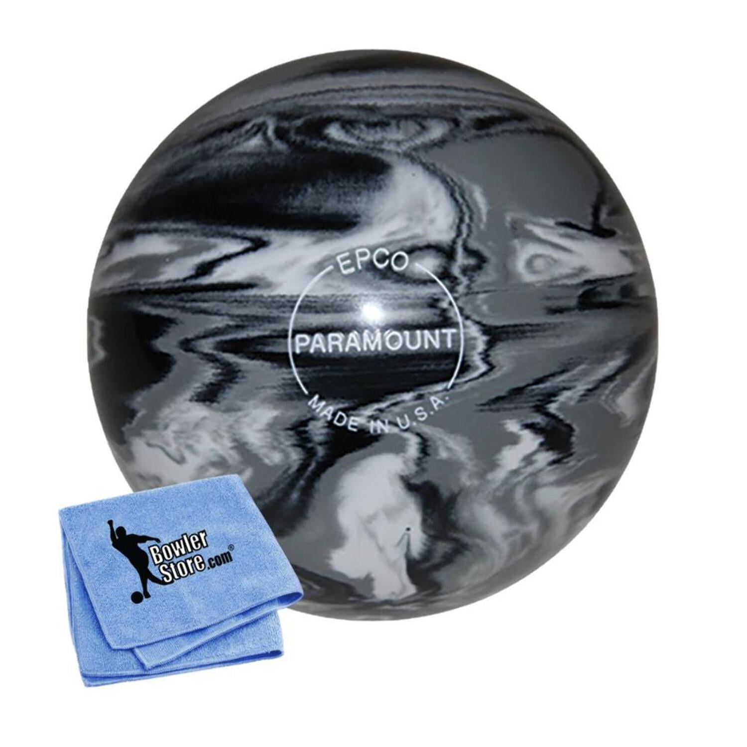 EPCO Duckpin Bowling Ball- Marbleized - Black, White Grey (4 7/8 inch ...
