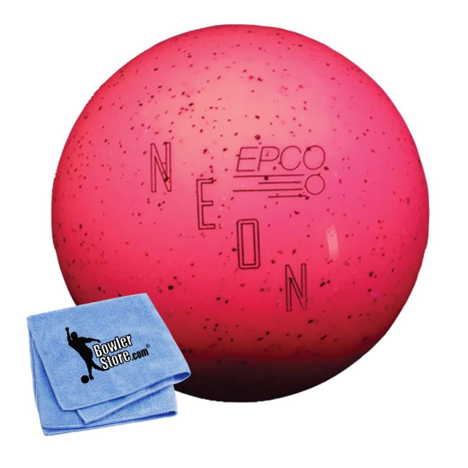 EPCO Duckpin Bowling Ball- Neon Speckled - Magenta (4 3/4 inch- 3lbs. 6 ...