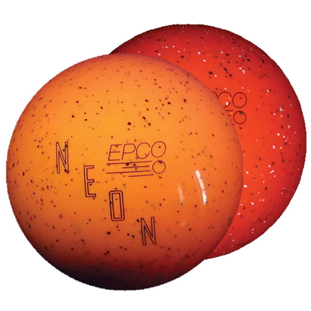 EPCO Duckpin Bowling Ball- Neon Speckled - Orange (5 inch- 3lbs. 10 oz ...