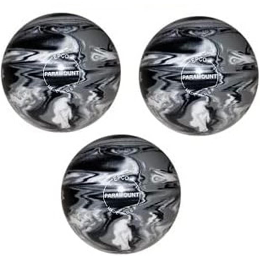 EPCO Duckpin Bowling Balls- Marbleized - Black, White & Grey (4 3/4 ...