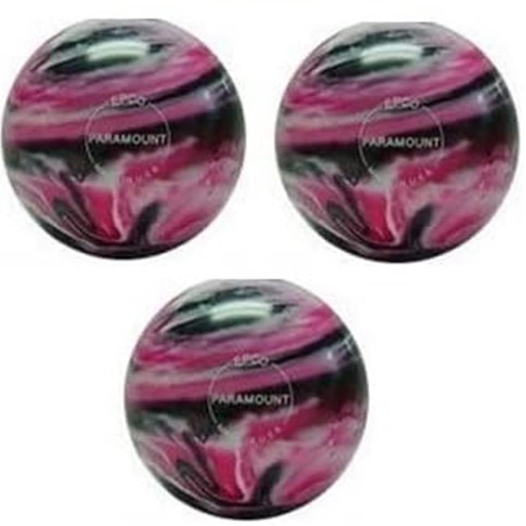 EPCO Duckpin Bowling Balls - Marbleized - Magenta, Black & White (4 7/8 ...
