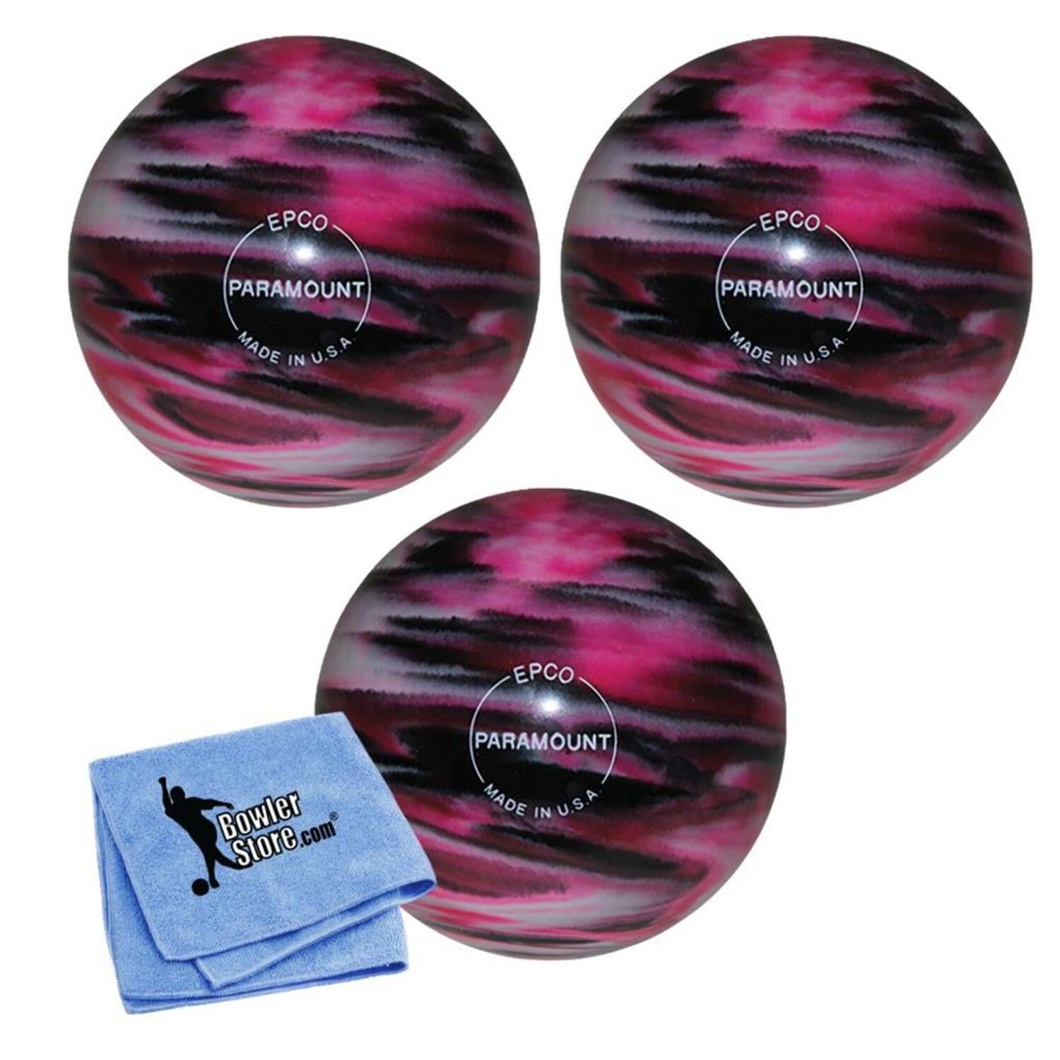 EPCO Duckpin Bowling Balls - Marbleized - Magenta, Black White- (4 7/8 ...
