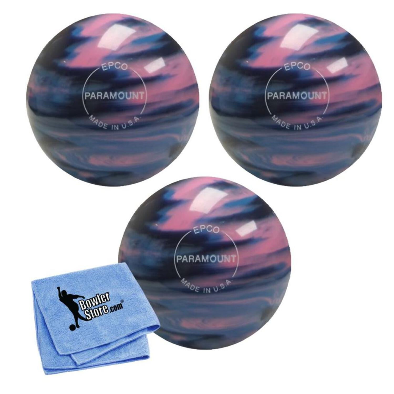 EPCO Duckpin Bowling Balls - Marbleized - Navy, Light Blue Pink (5 inch ...