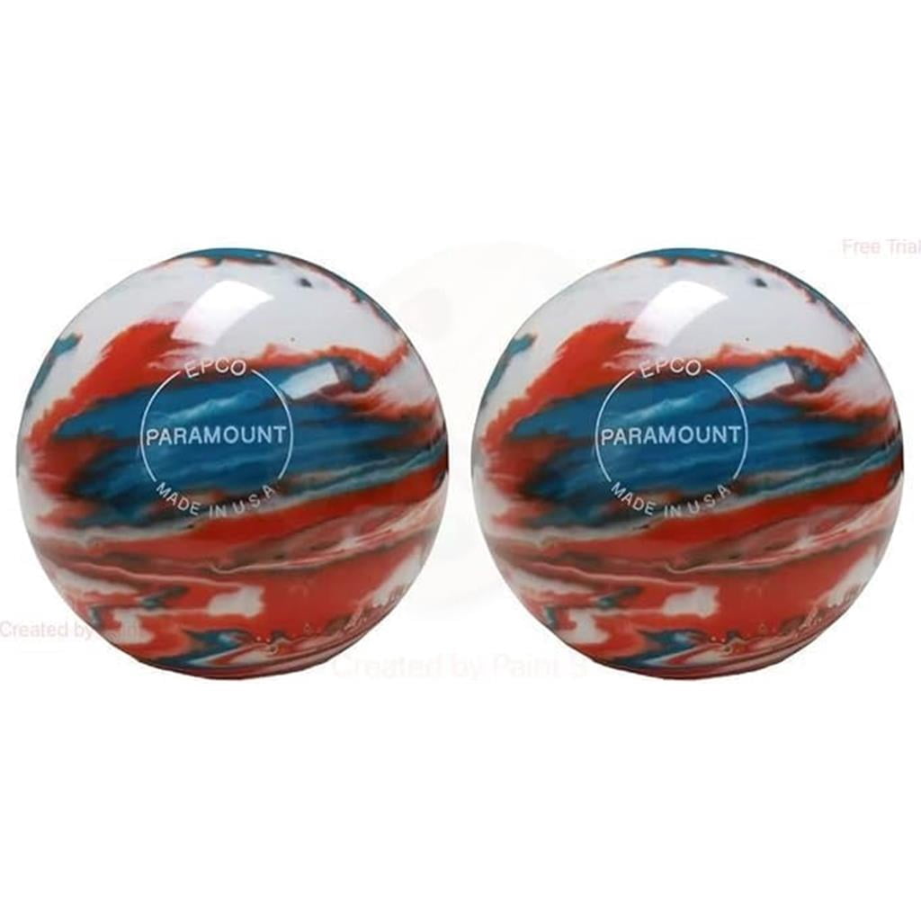 EPCO Duckpin Bowling Balls- Marbleized - Turquoise, Orange & White 4 7/ ...