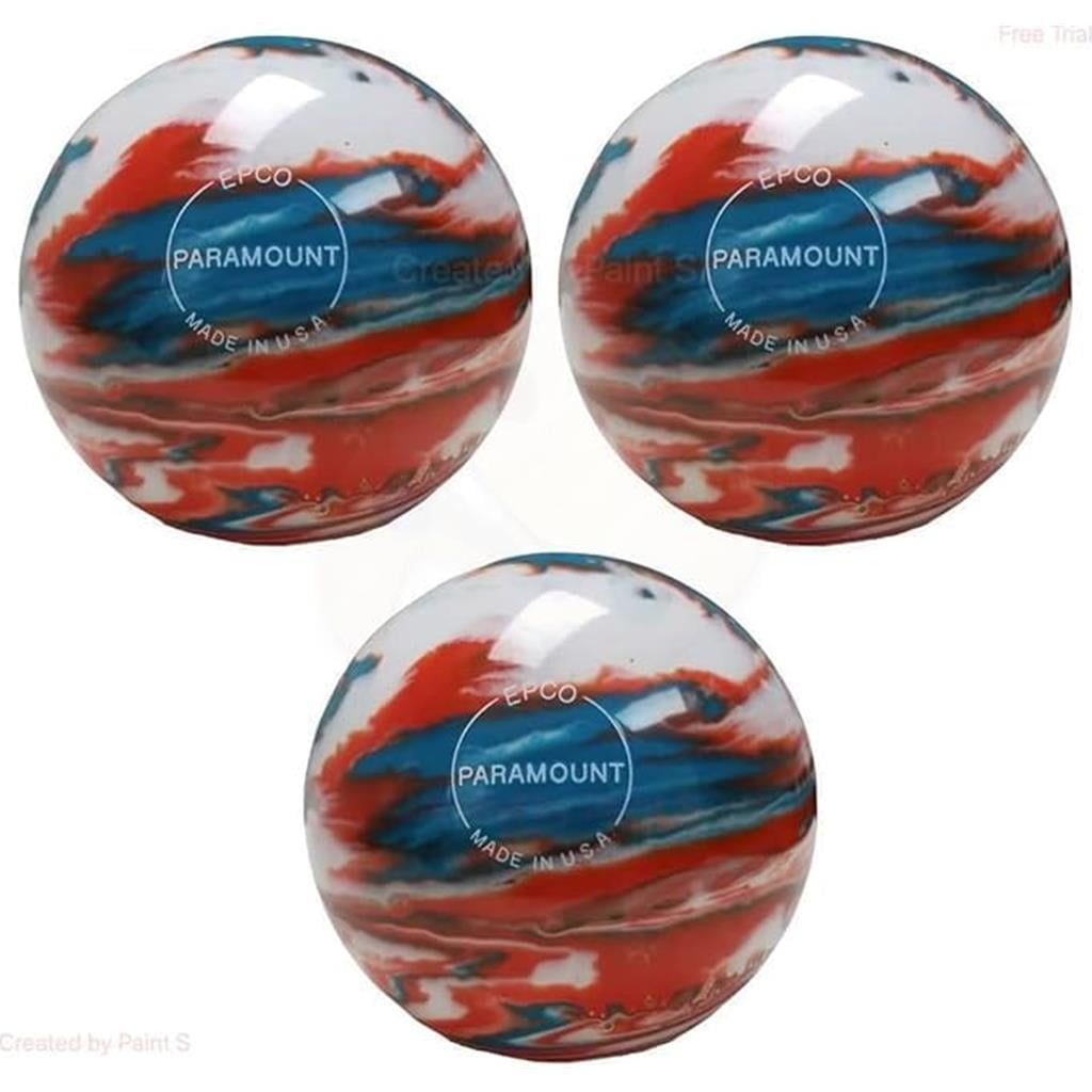 EPCO Duckpin Bowling Balls - Marbleized - Turquoise, Orange & White (4 ...
