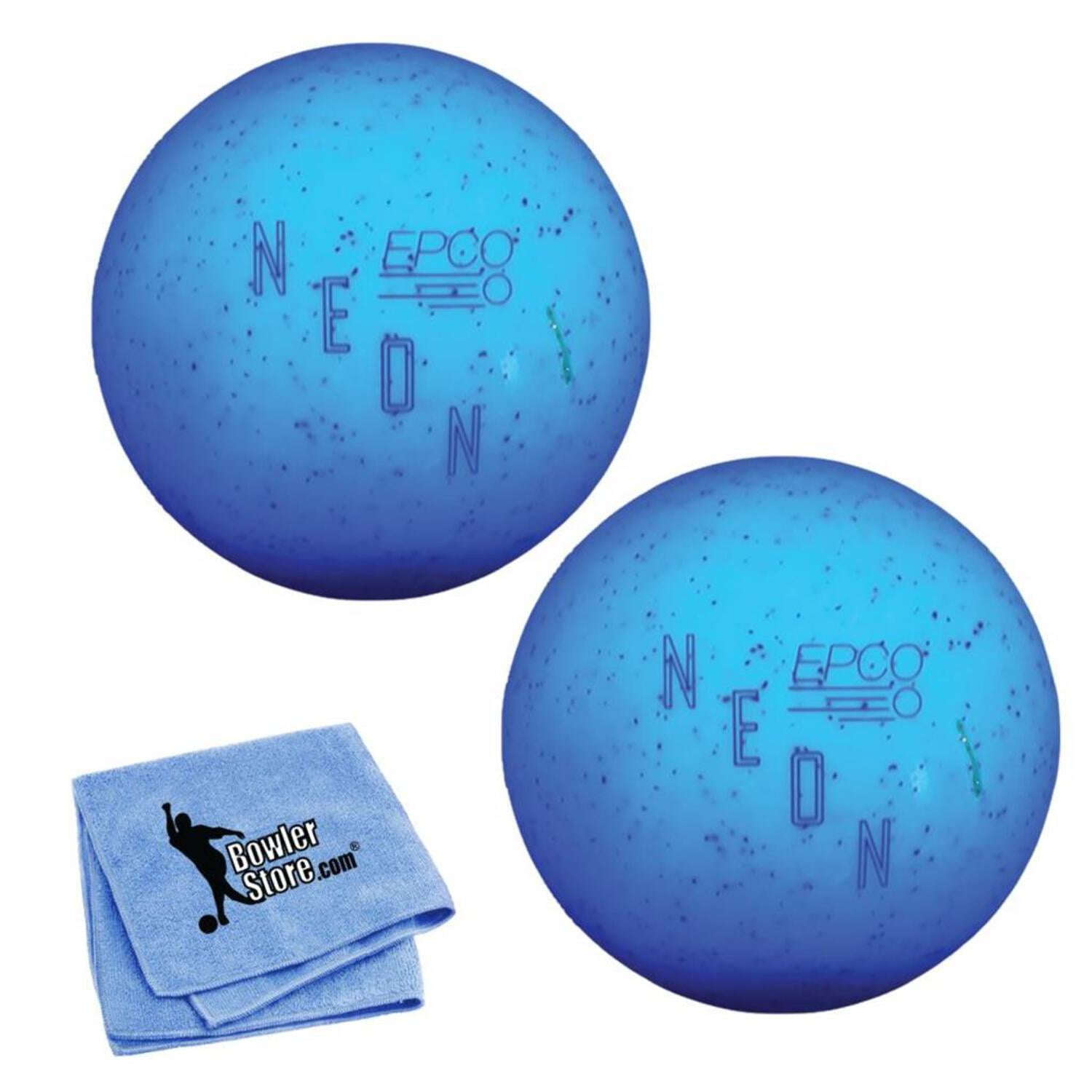 EPCO Duckpin Bowling Balls- Neon Speckled - Blue (4 3/4 inch- 3lbs. 8 ...