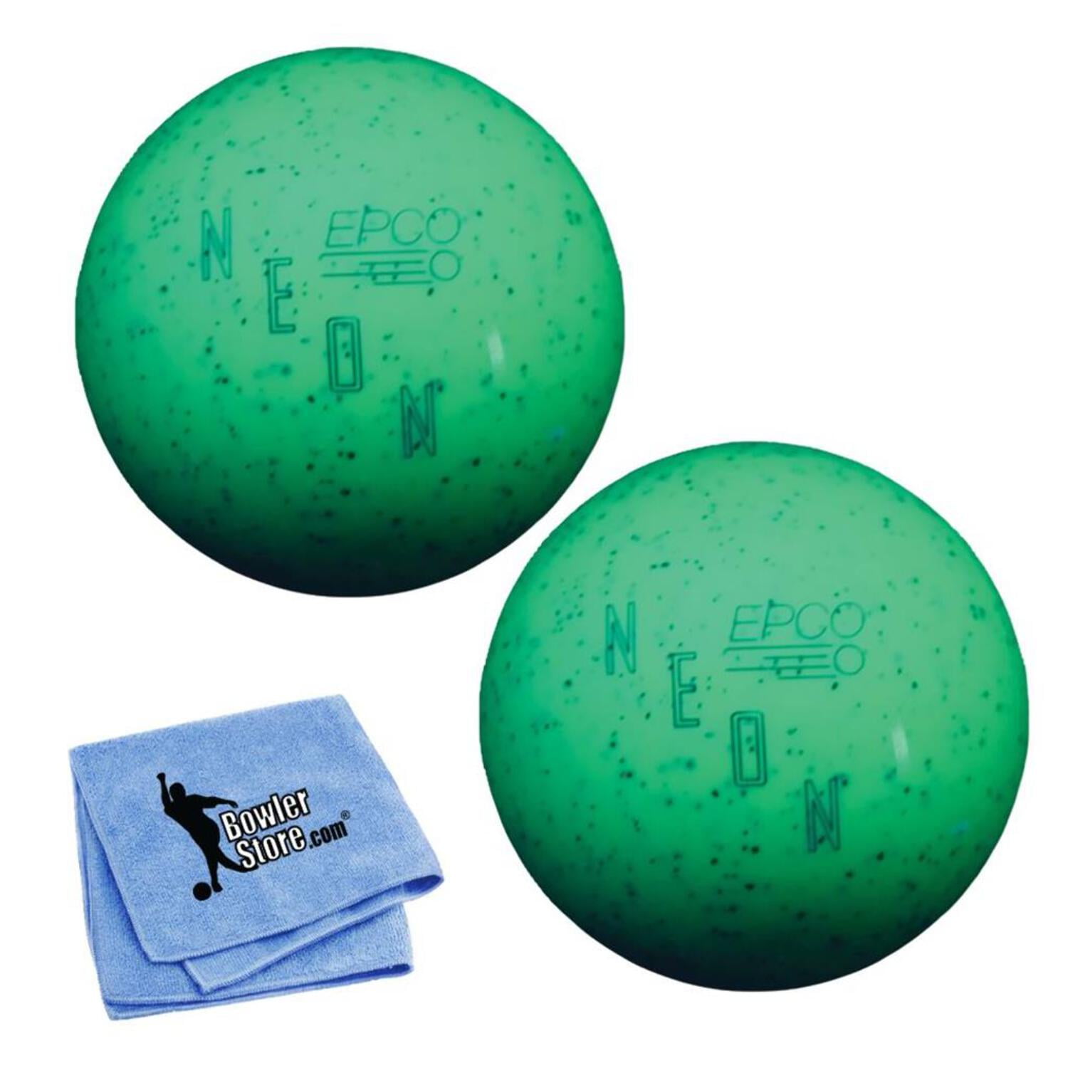 EPCO Duckpin Bowling Balls- Neon Speckled - Green (4 7/8 inch- 3lbs. 8 ...