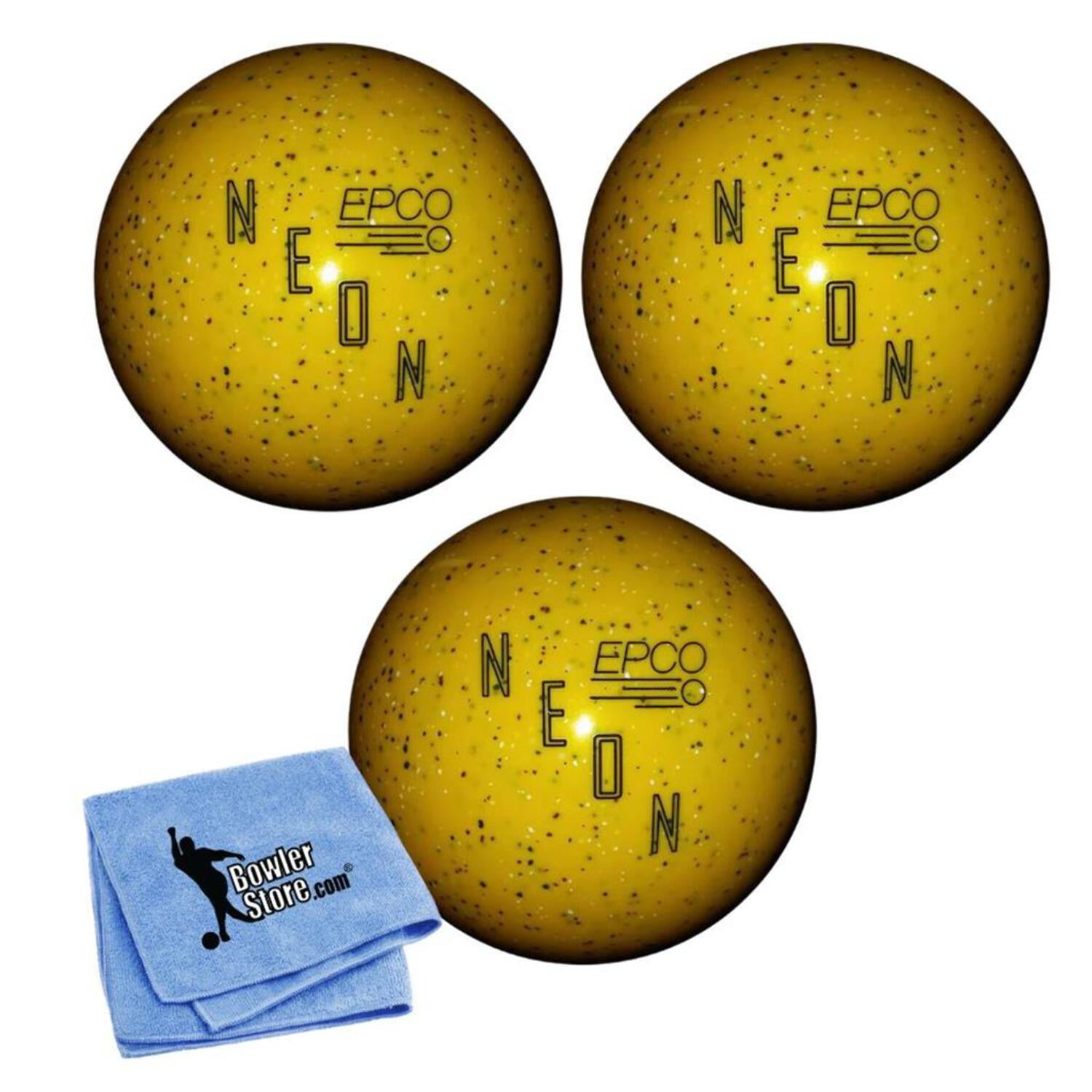 EPCO Duckpin Bowling Balls - Neon Speckled - Yellow (4 7/8 inch- 3lbs ...