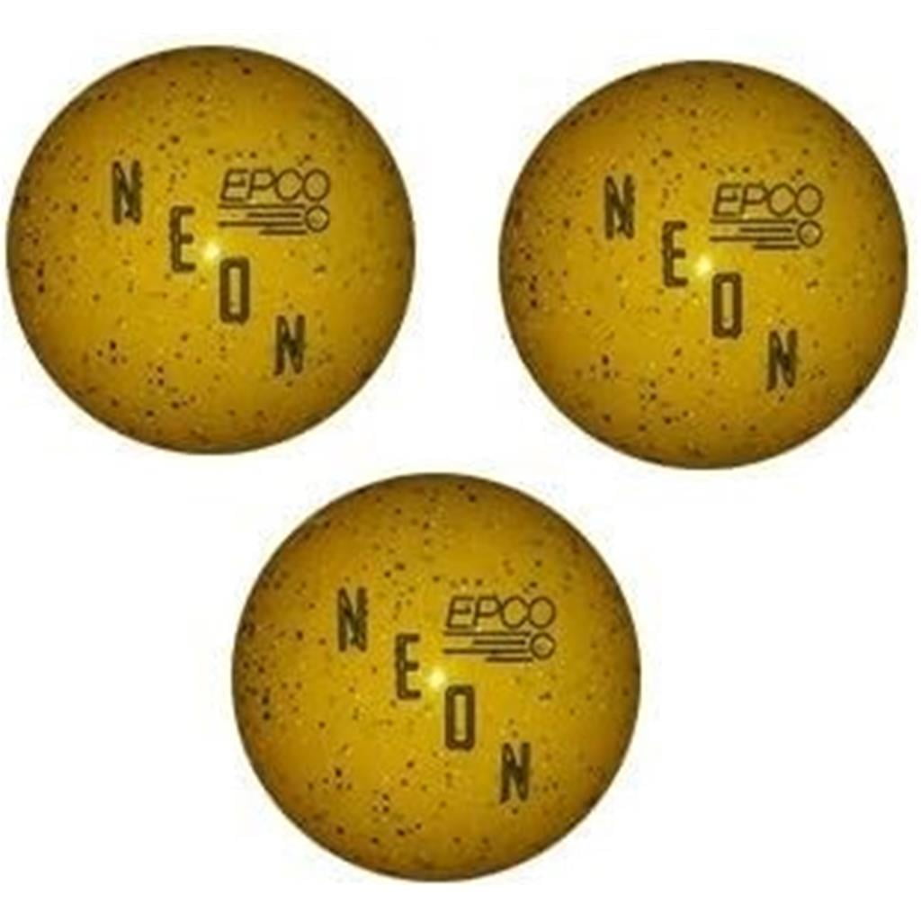 EPCO Duckpin Bowling Balls - Neon Speckled - Yellow (5 inch- 3lbs. 8 oz ...