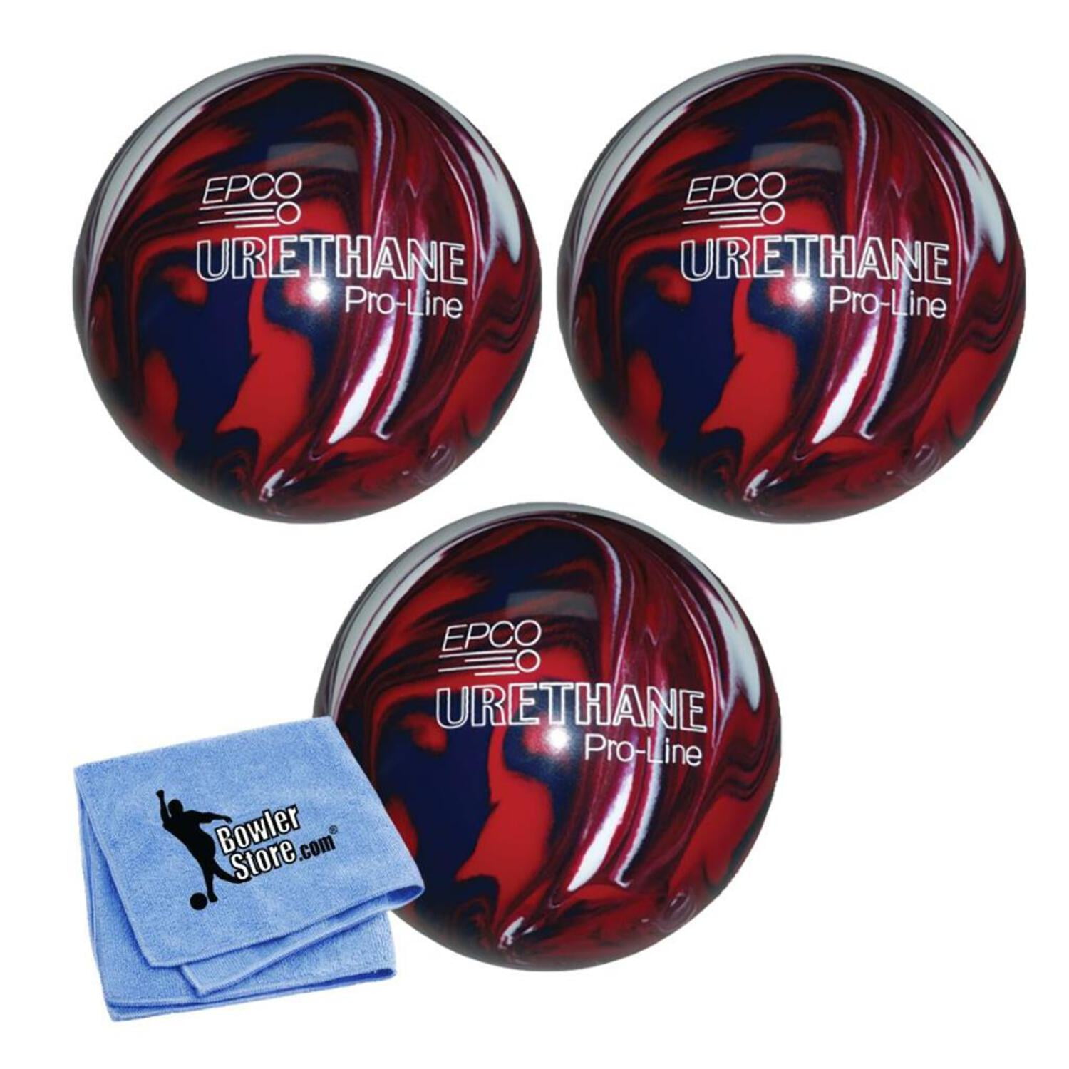 EPCO Duckpin Bowling Balls - Urethane - Dark Red, Royal White (5 inch ...