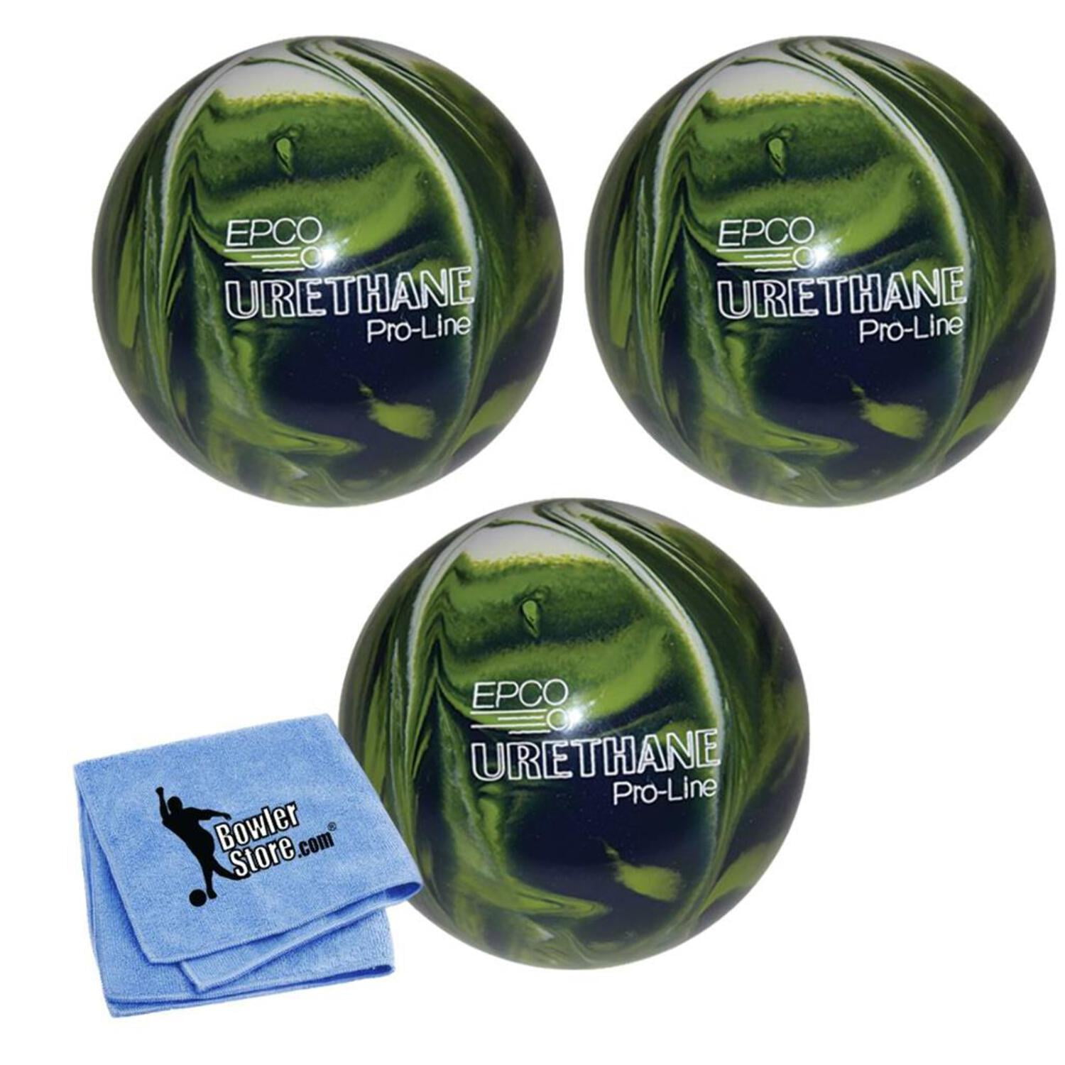 EPCO Duckpin Bowling Balls - Urethane - Lime Green, White Navy - (5 ...