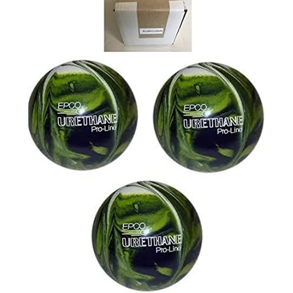 EPCO Duckpin Bowling Balls - Urethane - Lime Green, White & Navy - (5 ...