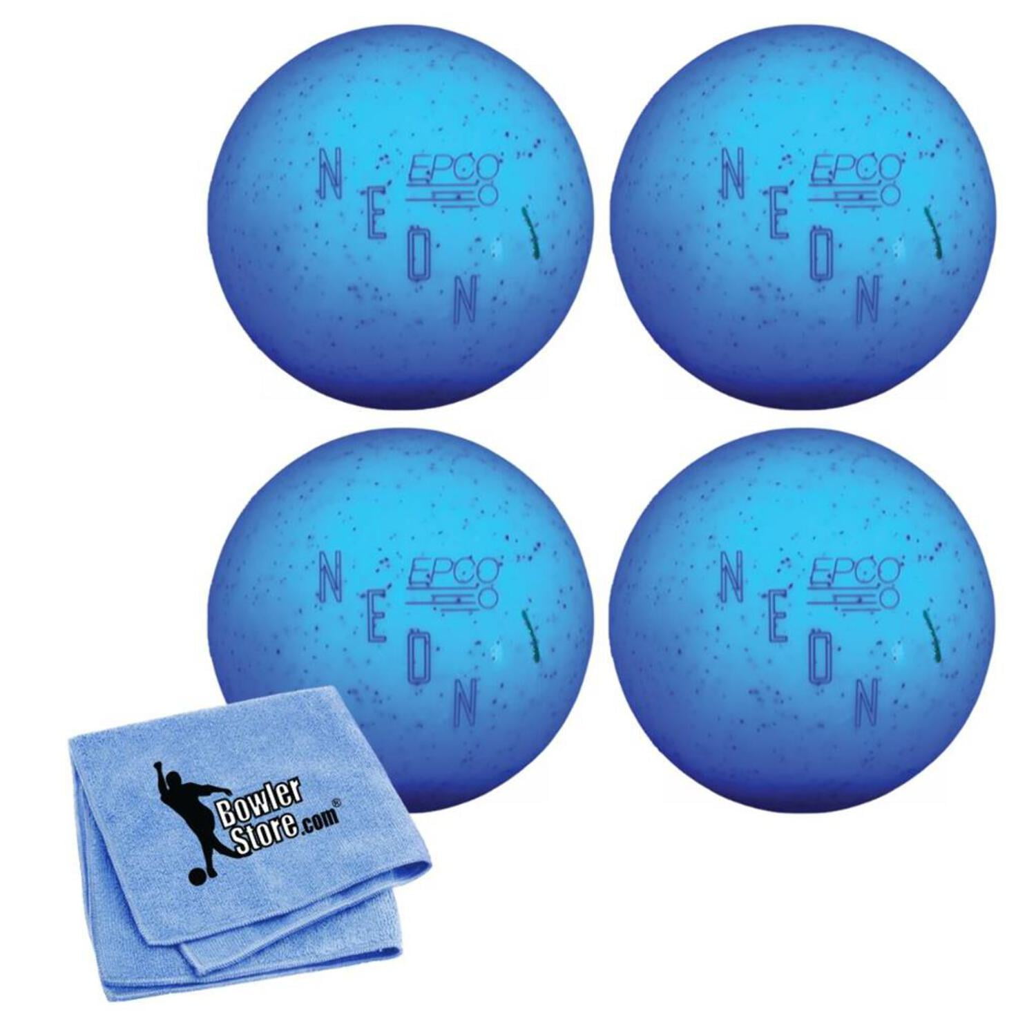 EPCO Neon Candlepin Bowling Ball- Neon Blue (4 1/2 inch- 2lbs. 6oz.) 4 ...