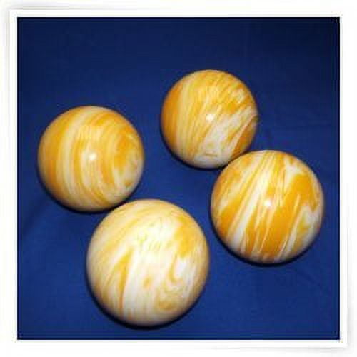 EPCO 4 Ball 107mm Tournament Bocce Set - Marbled Yellow/White [Toy ...