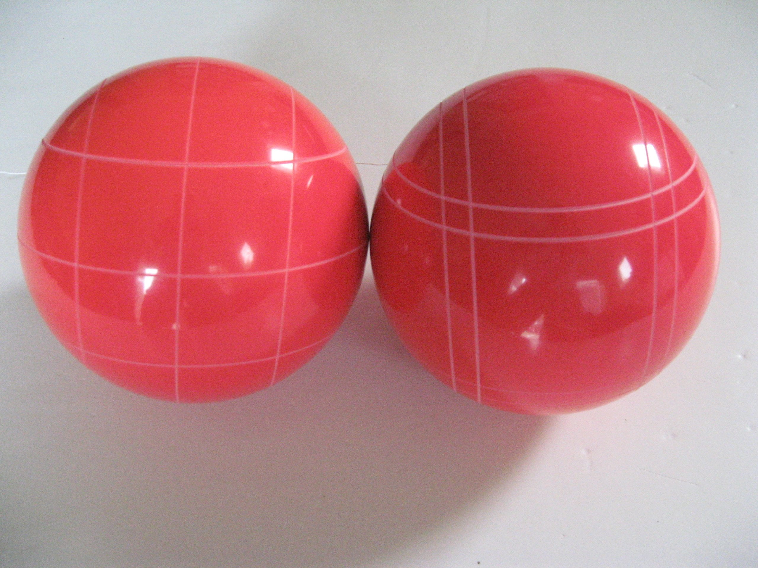 EPCO Replacement Bocce Balls with Mix of Stripes - 2 Pack of Light red 107mm - Walmart.com