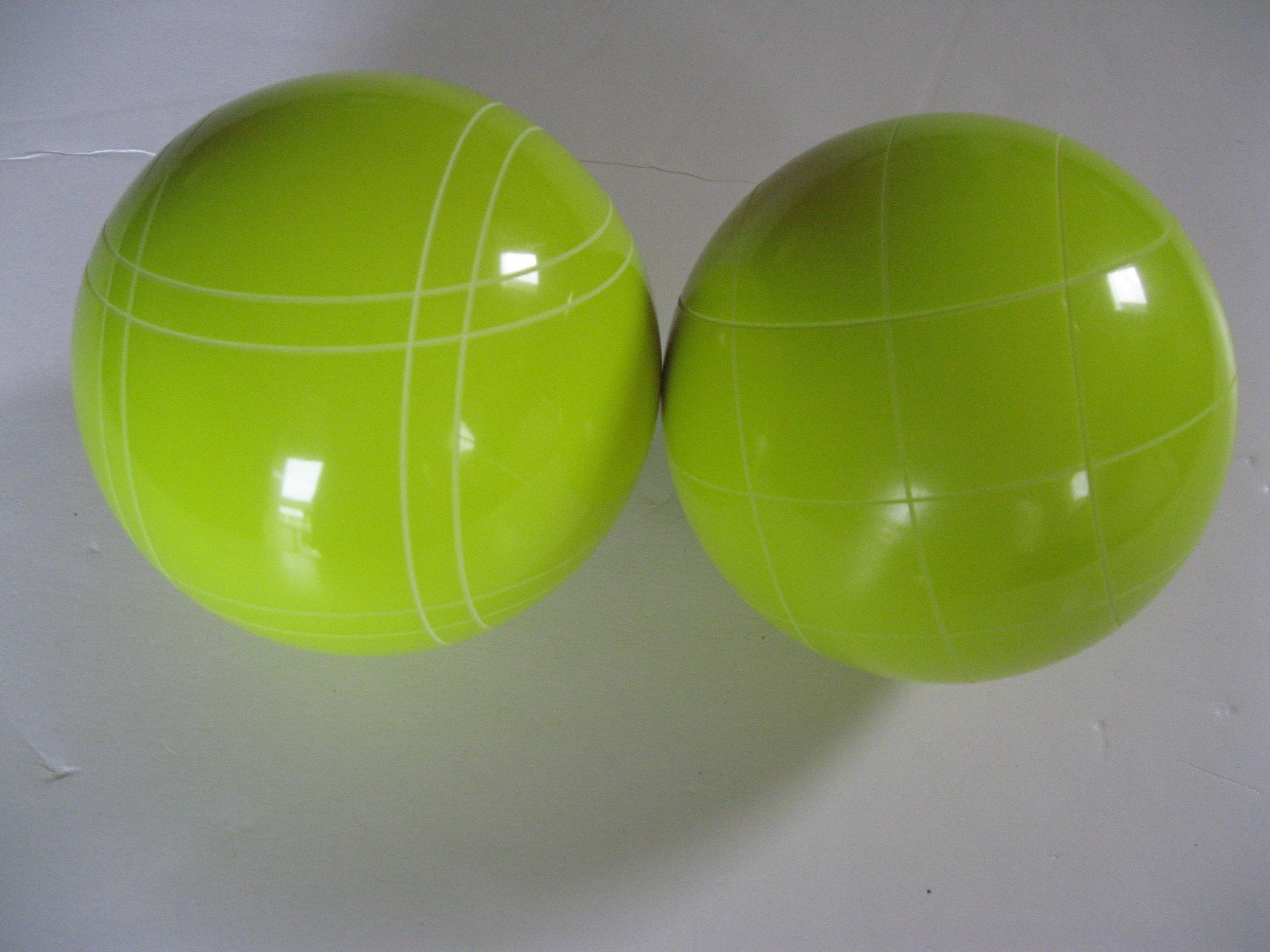 EPCO Replacement Bocce Balls with Mix of Stripes - 2 Pack of Yellow ...