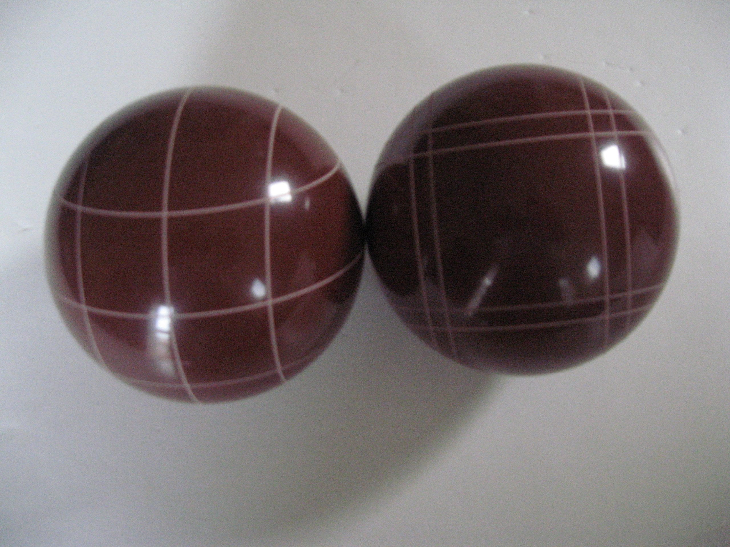 EPCO Replacement Bocce Balls with Mix of Stripes - 2 Pack of red 114mm ...