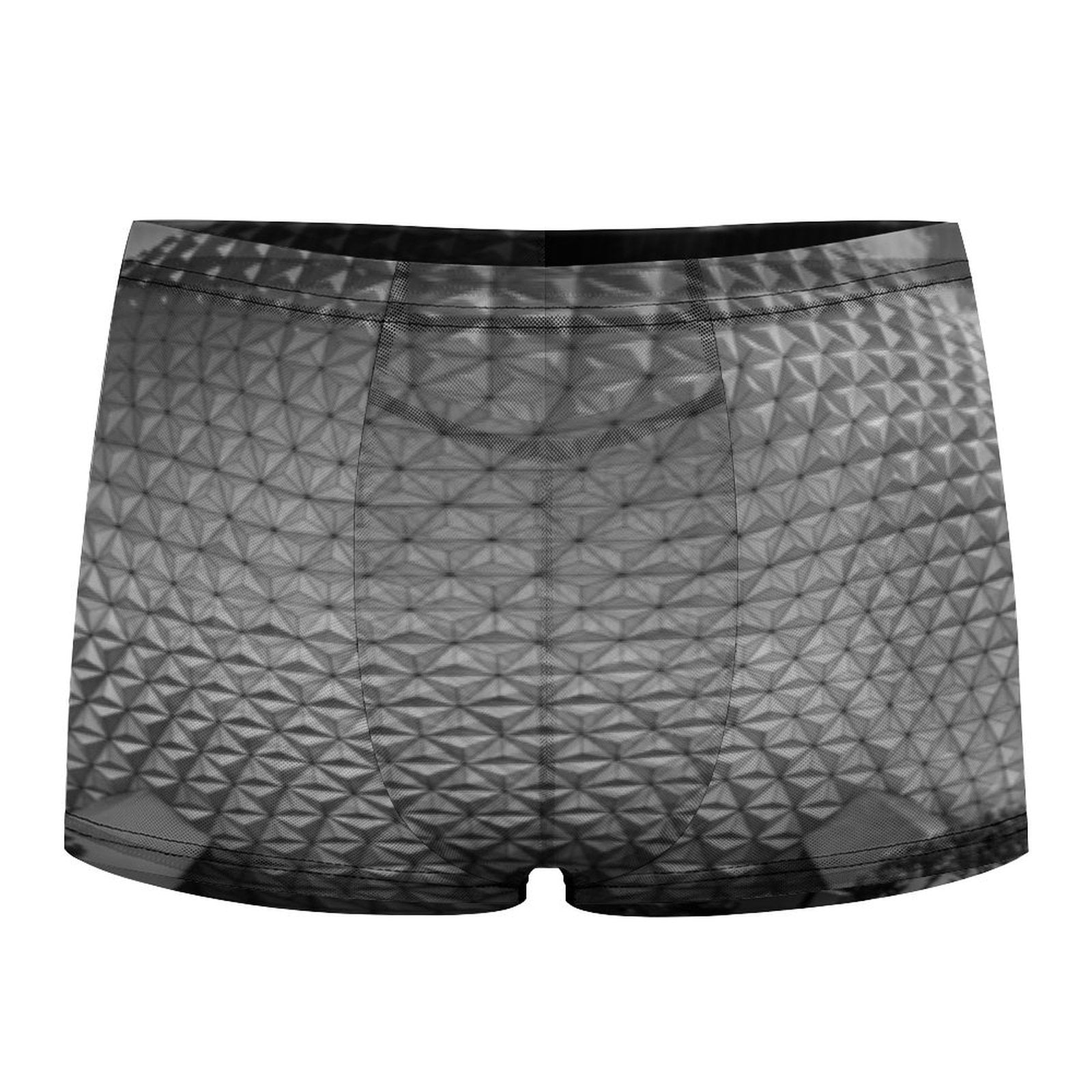 EPCOT Ball Black And White Men's Mesh Boxer Briefs Cooling Breathable ...