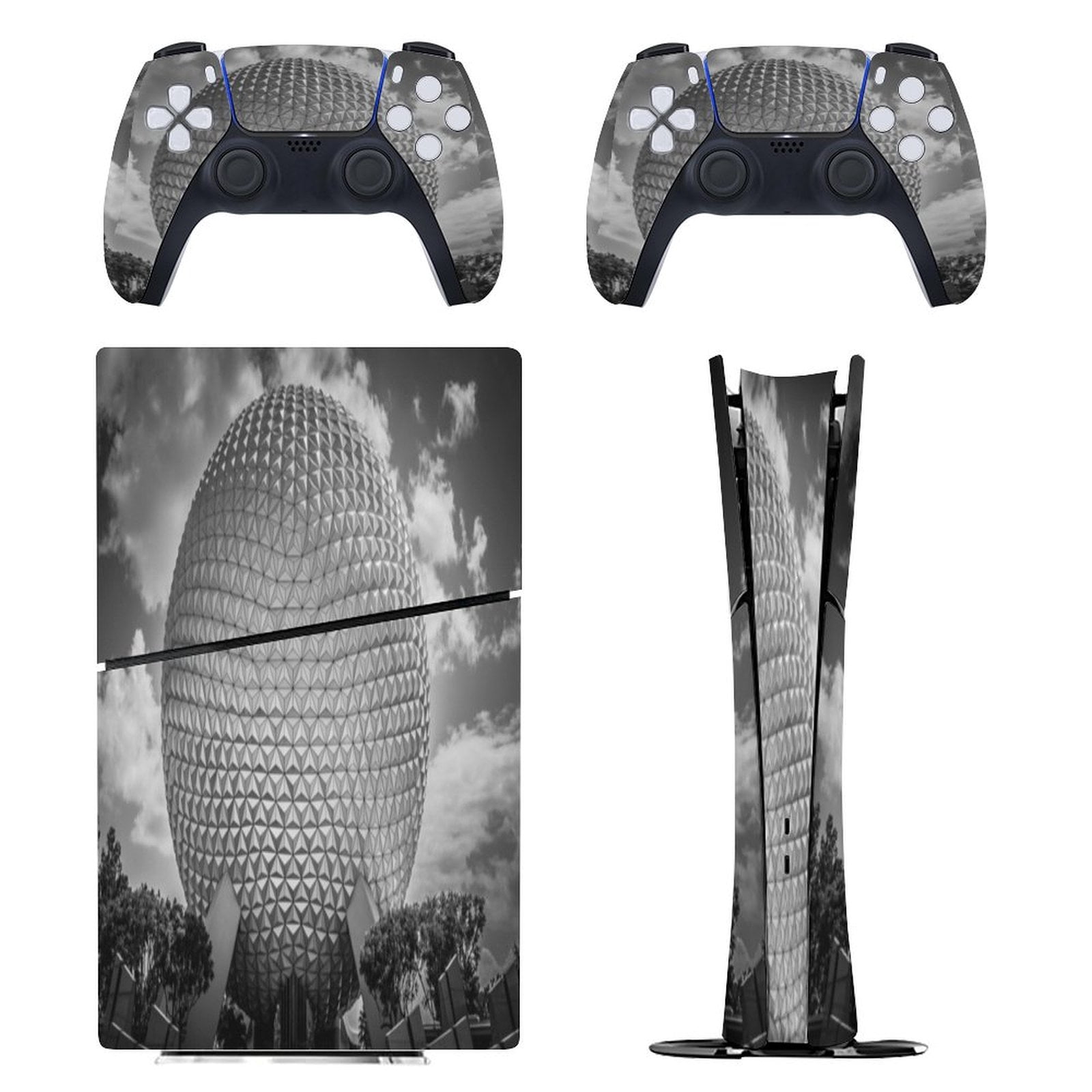 EPCOT Ball Black And White PS5/PS5 Pro/PS5 Slim Digital Disc Skin ...
