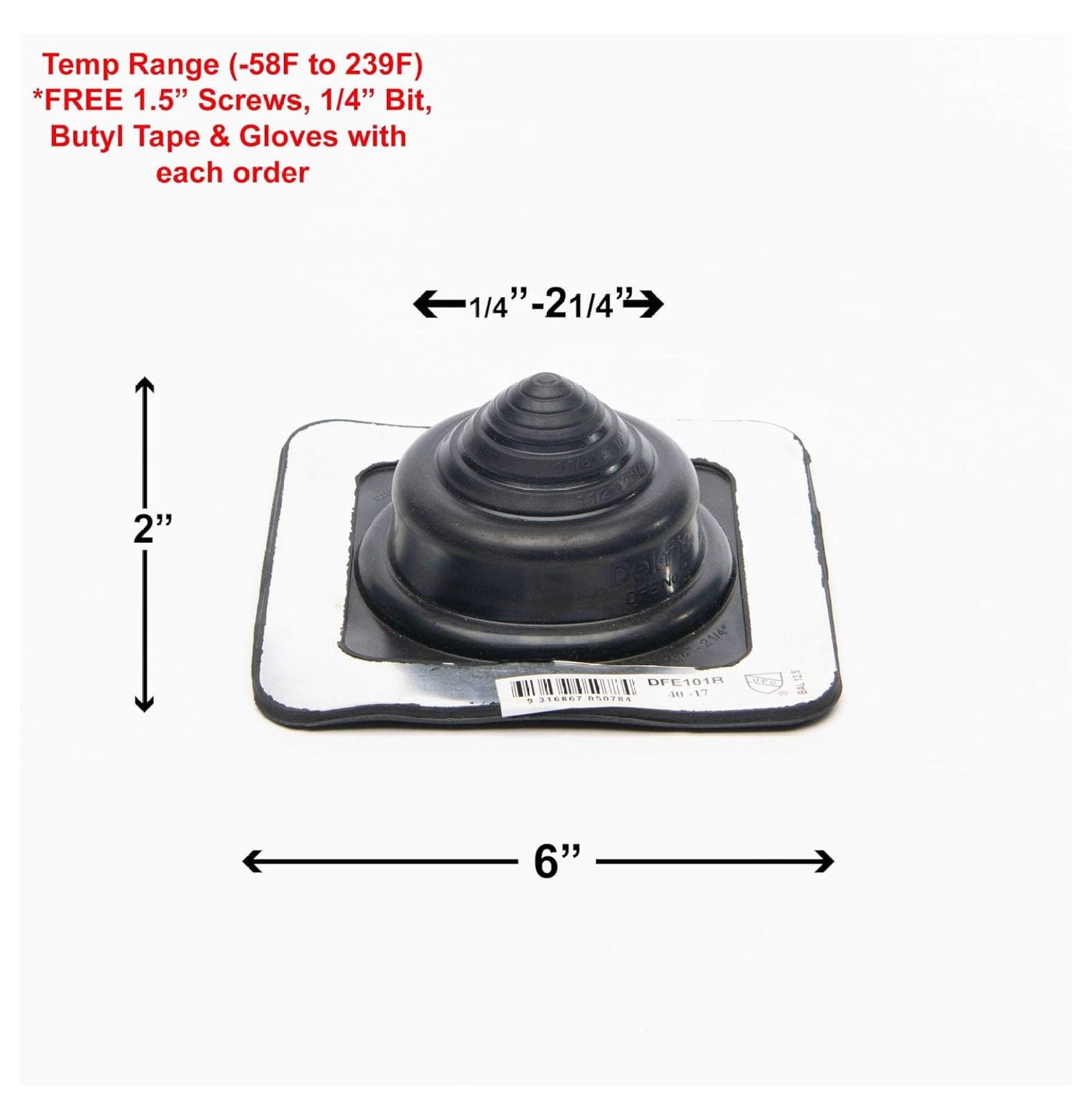 EPDM Flexible Roofing Pipe Flashing Boots - On Site Adjustable Roof ...