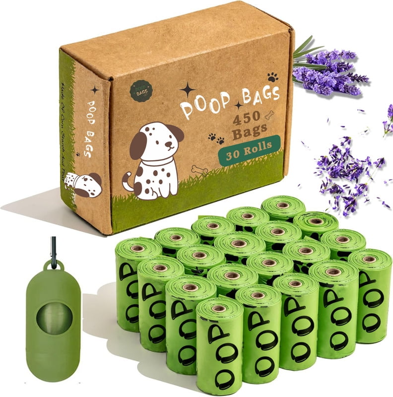 EPI Biodegradable Dog Poop Bags Lavender Scented Pet Poop Bags With ...