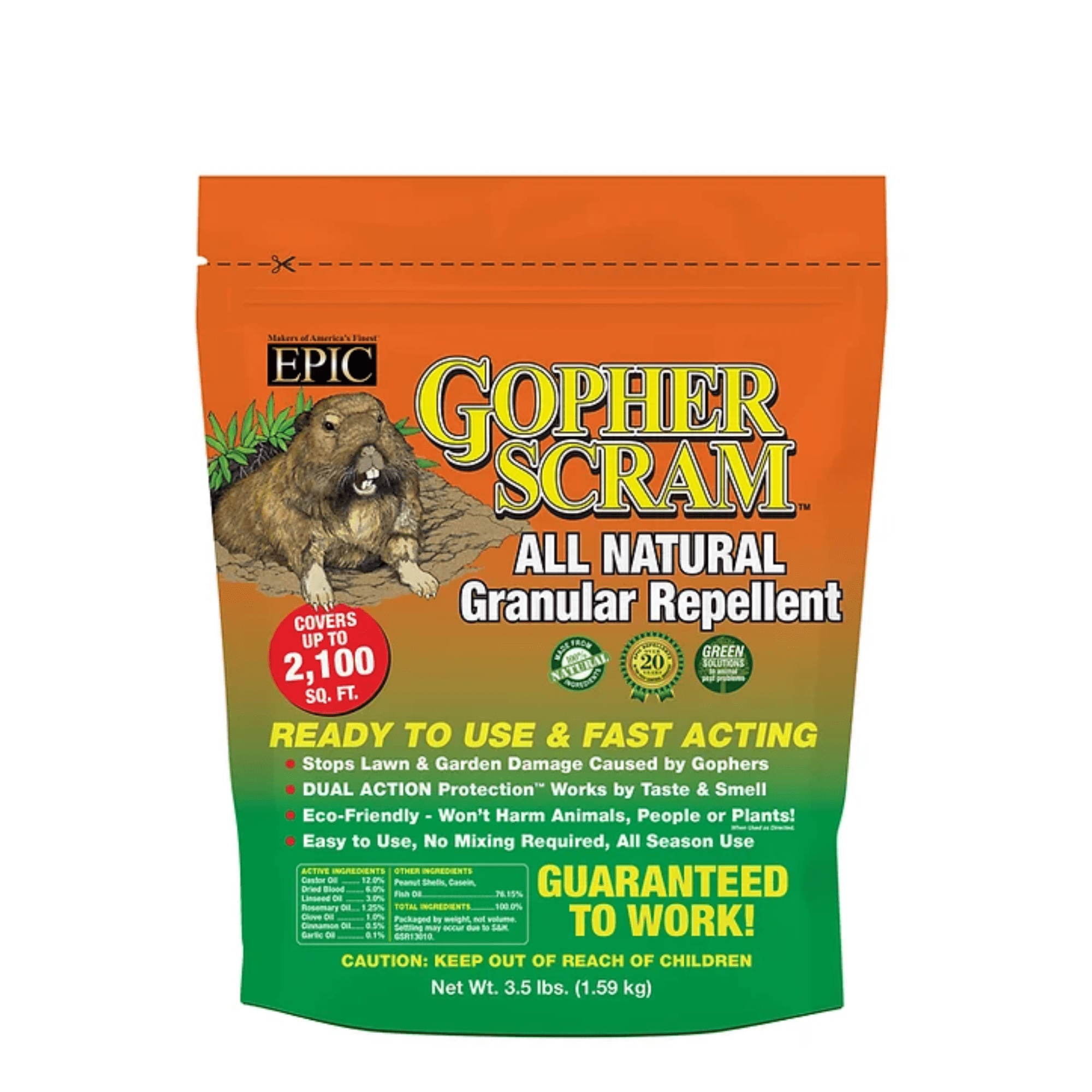 EPIC Gopher Scram All Natural Granular Repellent Bag, 3.5lbs - Walmart.com