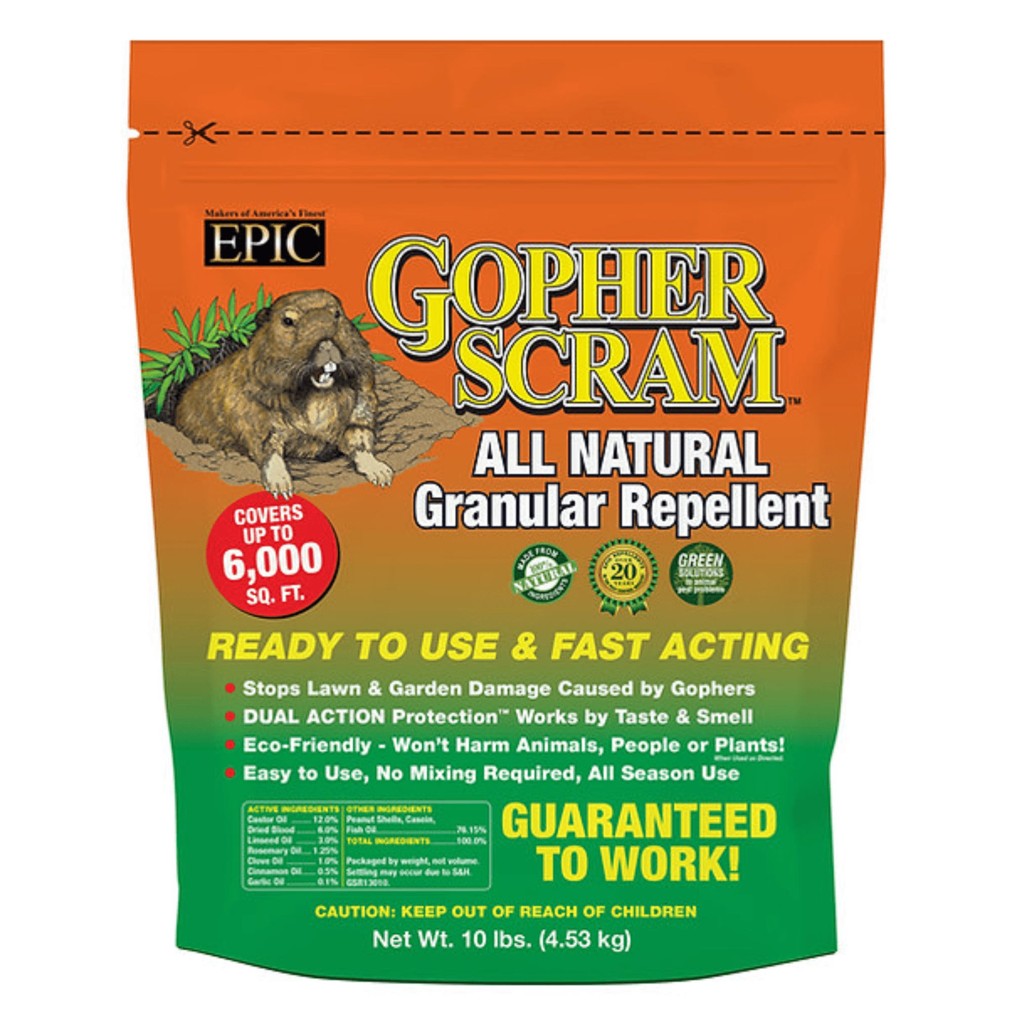 Free Shipping! EPIC Gopher Scram All Natural Ready To Use Outdoor ...