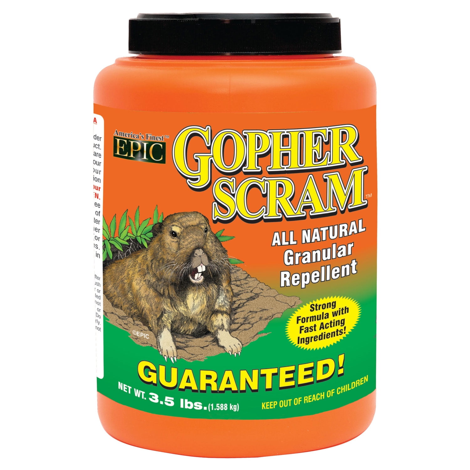 EPIC Gopher Scram Outdoor All Natural Granular Gopher Repellent, 3.5 Lb ...