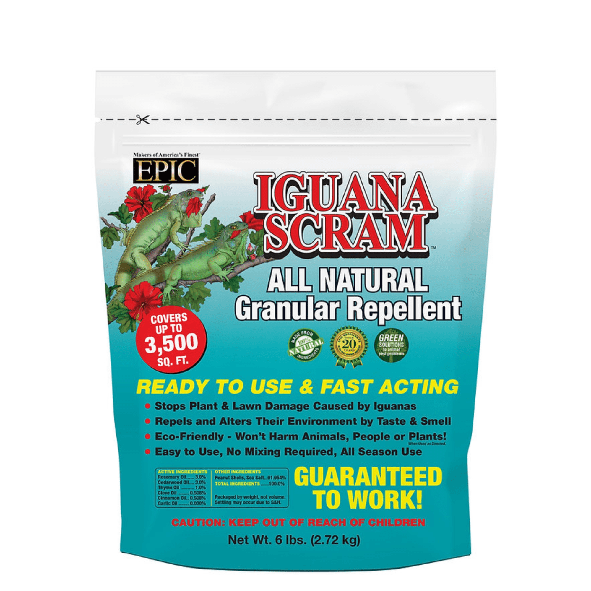 EPIC Iguana Scram Granules: Safe for Pets, Garden Deterrent, Keeps ...