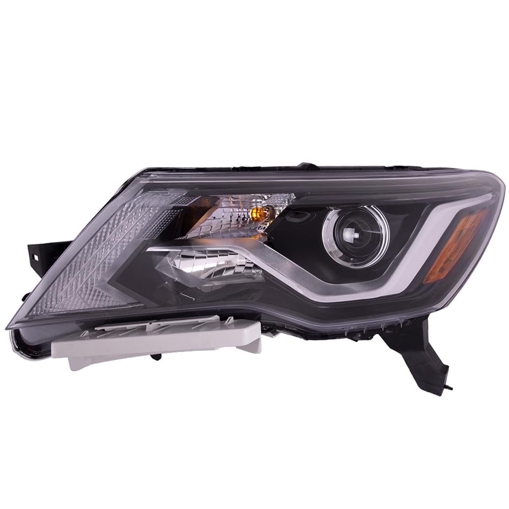 EPIC LIGHTING CAPA OE Style Halogen Headlight Black Housing Assembly Replacement for NISSAN 17 ...