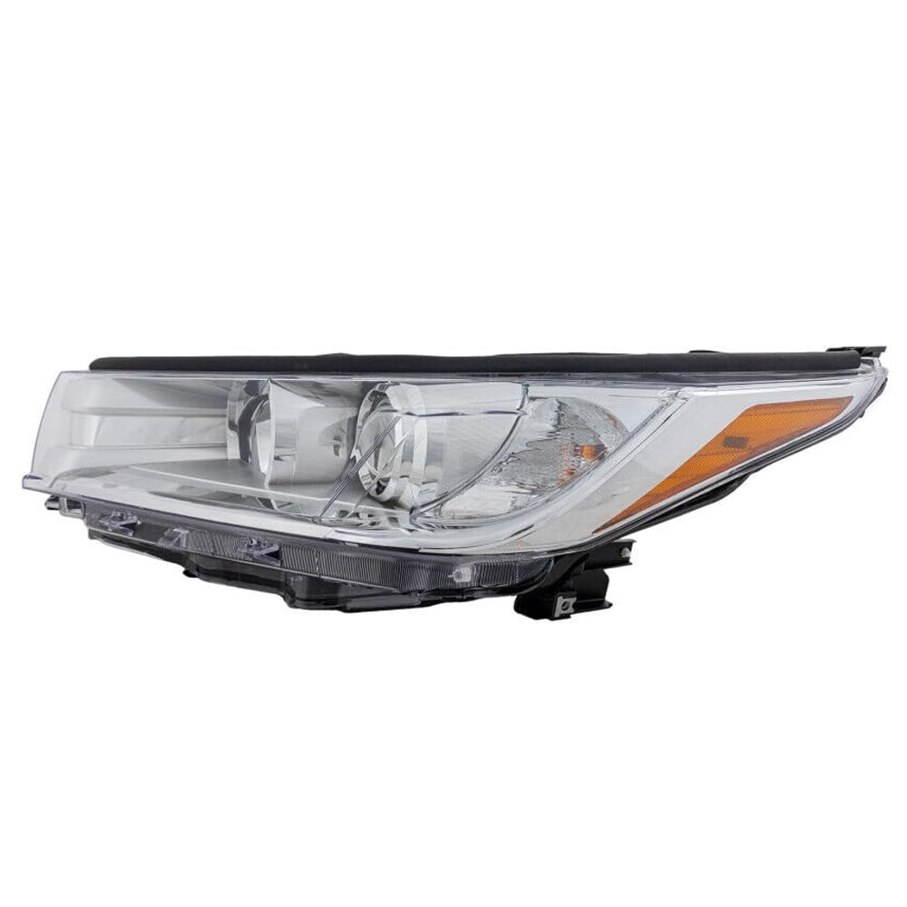 EPIC LIGHTING CAPA OE Style Halogen Headlight Chrome Bezel w/o DRL Assembly Replacement for ...