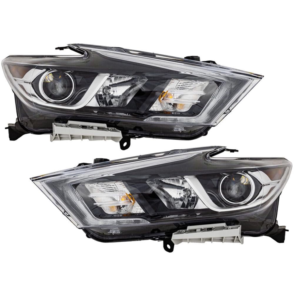 EPIC LIGHTING CAPA OE Style Halogen Headlights Black Housing Assembly ...