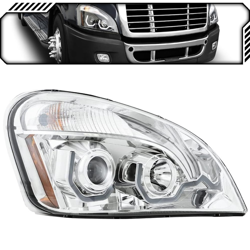 EPIC LIGHTING OE Style Halogen Headlight Chrome w/ White LED Running ...