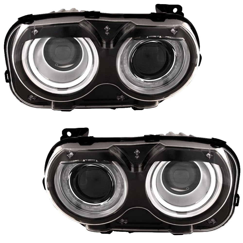 EPIC LIGHTING OE Style Halogen Headlights Black Housing Assembly ...