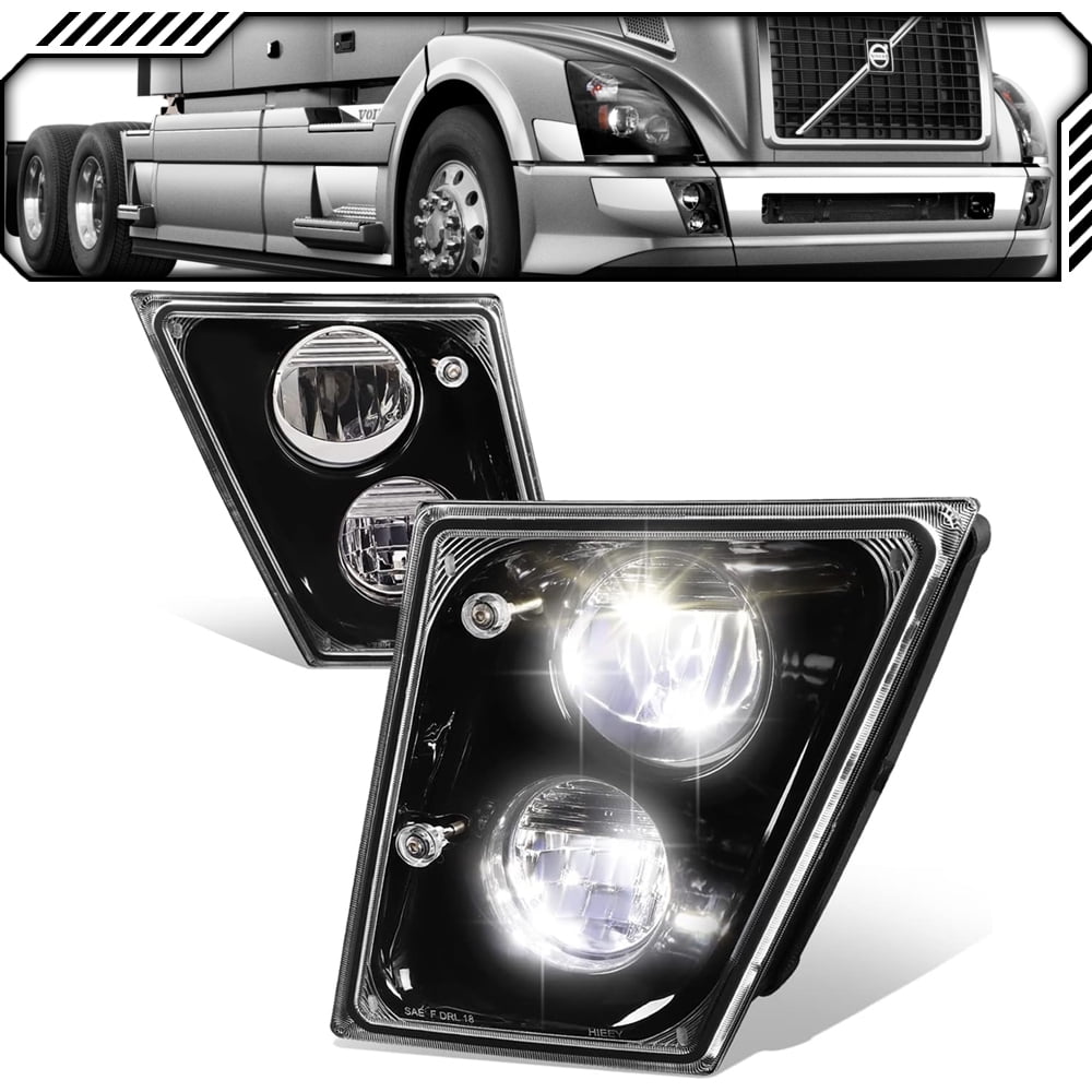 EPIC LIGHTING OE Style LED Fog Lights Black Bezel Dual Bulbs w/ Daytime Running Lights Assembly ...