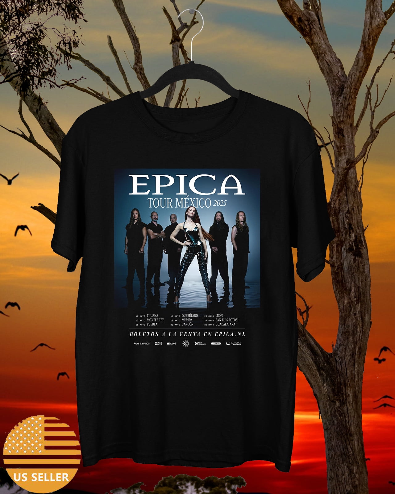 EPICA Band Mexico Tour T Shirt Full Size S-5XL ET1225 - Walmart.com
