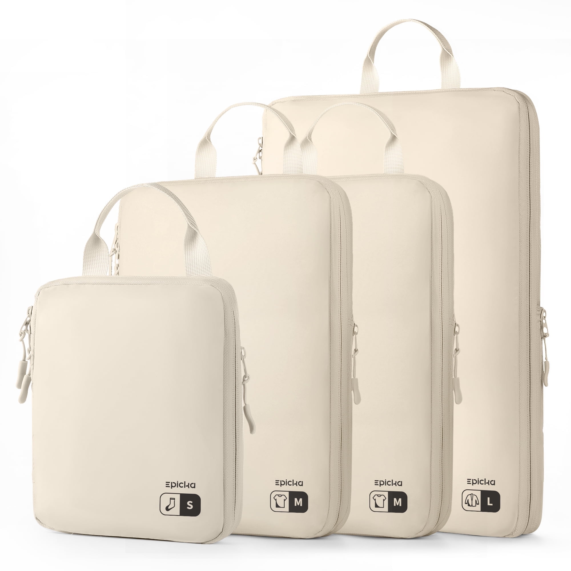 EPICKA Ultra-Lightweight Compression Packing Cubes - 4 Set Water ...