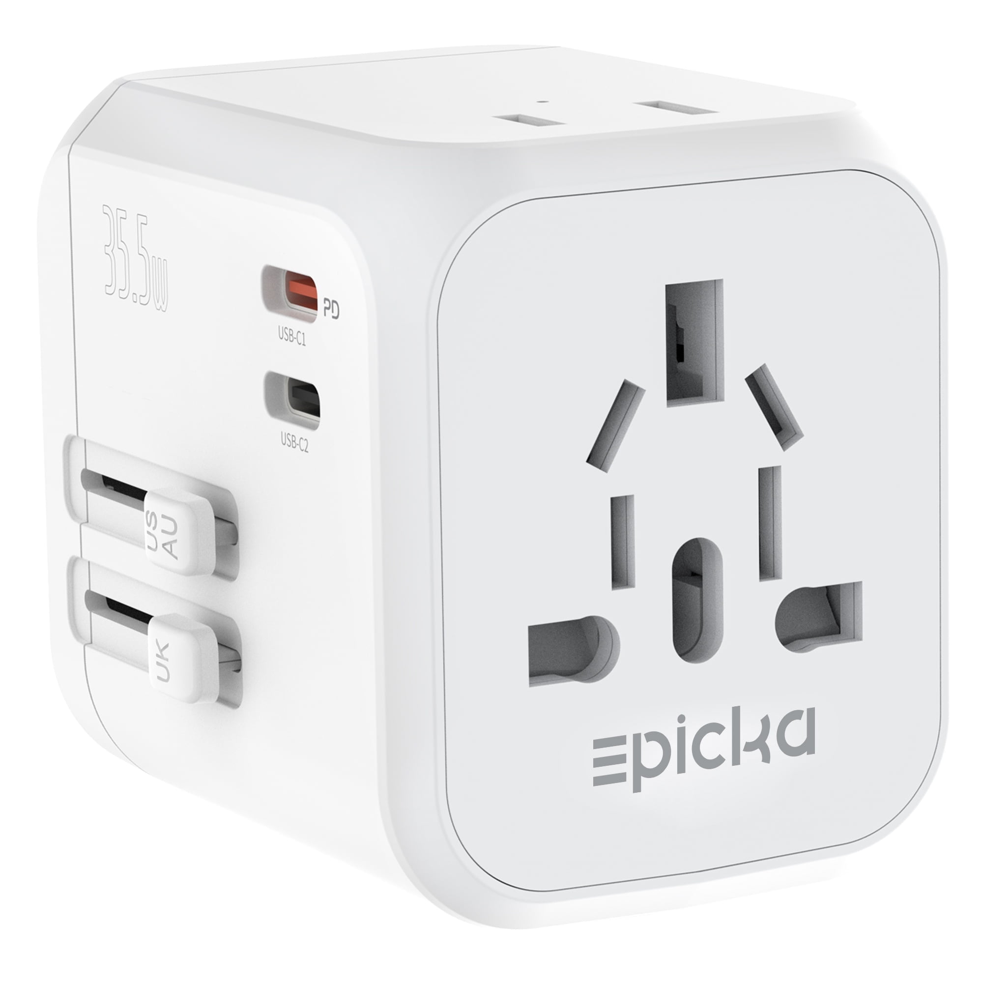 EPICKA Universal Travel Adapter, PD 35W International Plug Adapter with ...