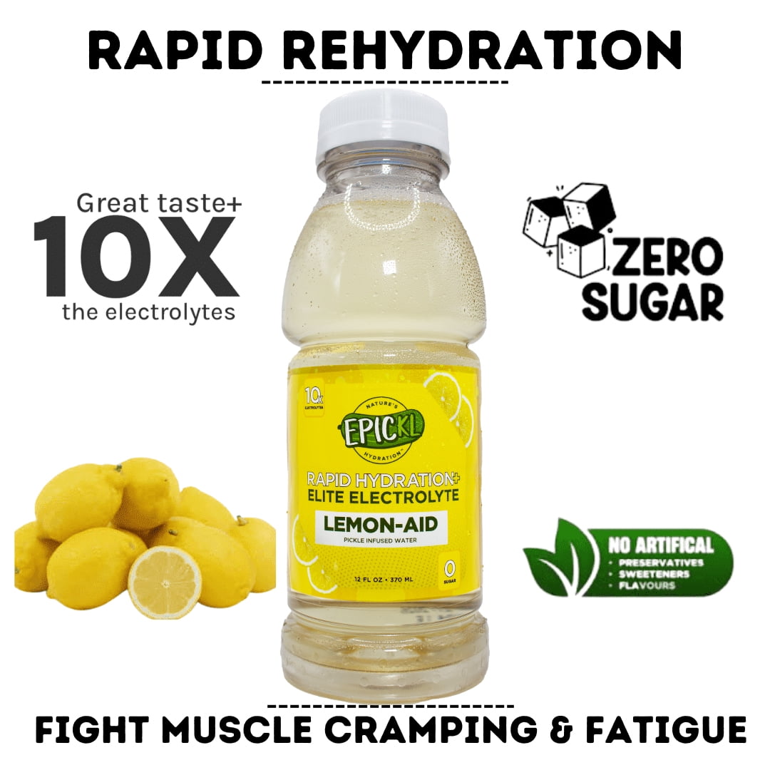 EPICKL Lemon-Aid Pickle Hydration for Sugar Free, 10X Hydration ...
