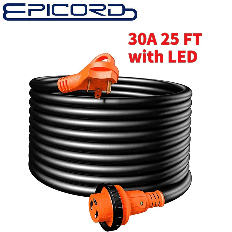 EPICORD 25FT 30Amps RV Extension Cord with Finger Grip Plug with ...