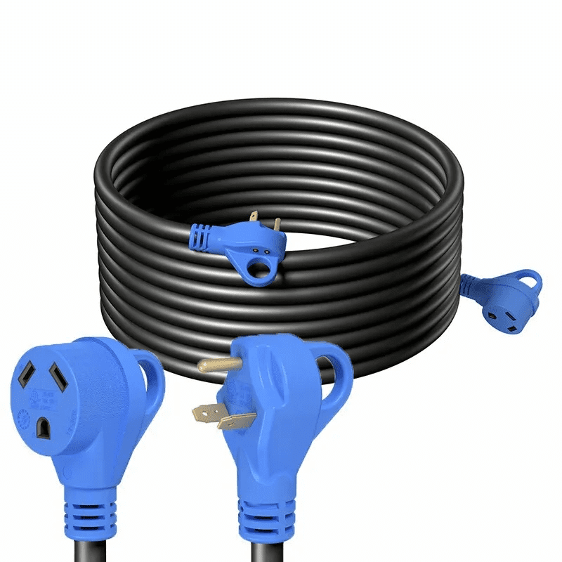 EPICORD 50ft 30Amp RV Extension Cord with Polarity LED Light 10/3 Gauge ...