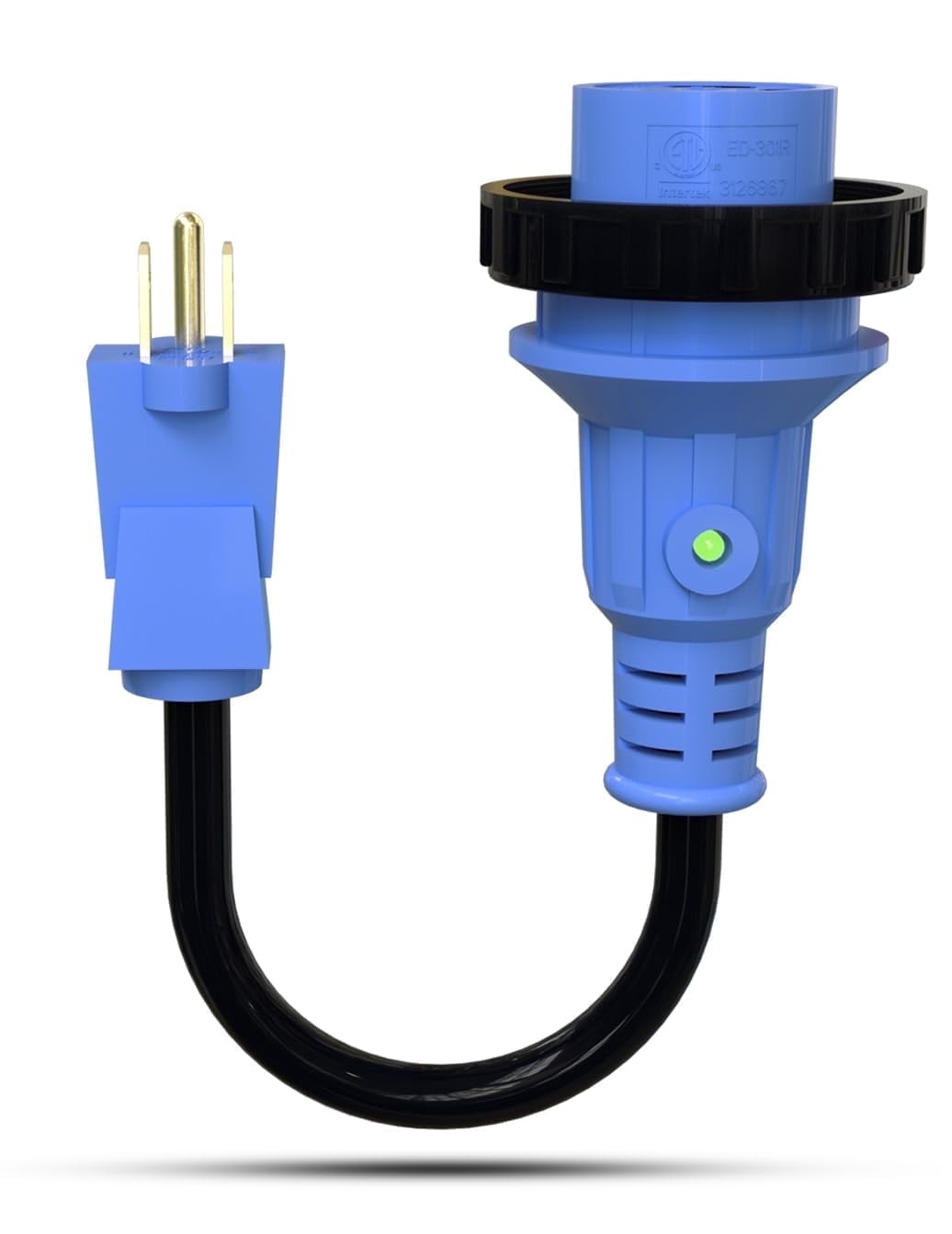EPICORD RV Camper Electric Plug Adapter Cord, 15Amp Male to 30Amp ...