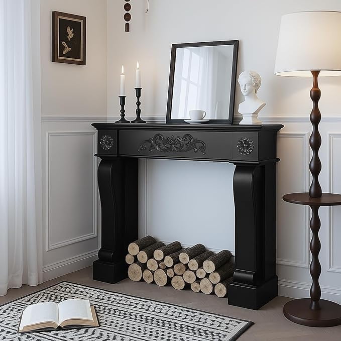 EPICOZY 44.5" Fireplace Mantel, Freestanding Fireplace Surround with ...