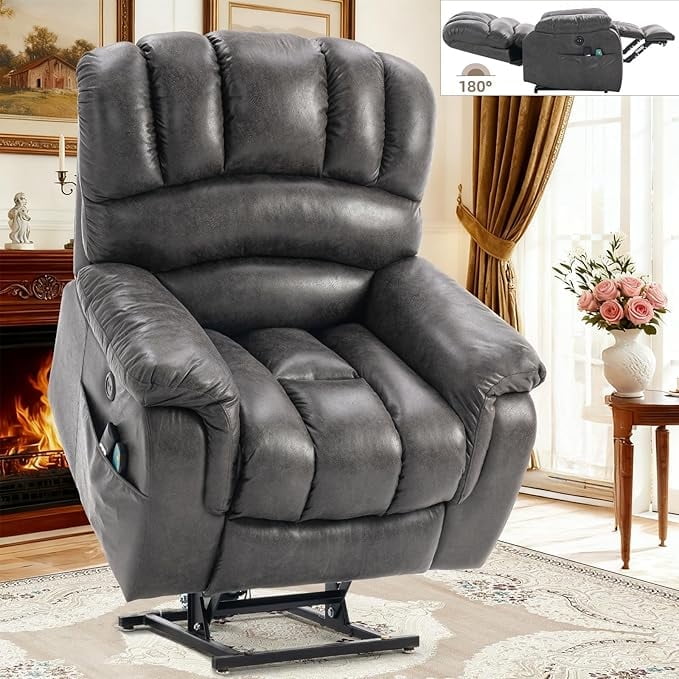 EPICOZY Large Dual OKIN Motor Power Lift Recliner Chair for Elderly ...