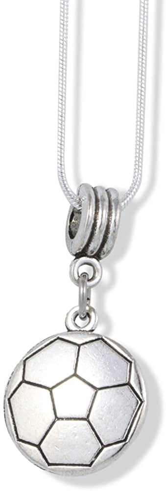 EPJ Soccer Football Sports Ball Charm Snake Chain Necklace - Walmart.com