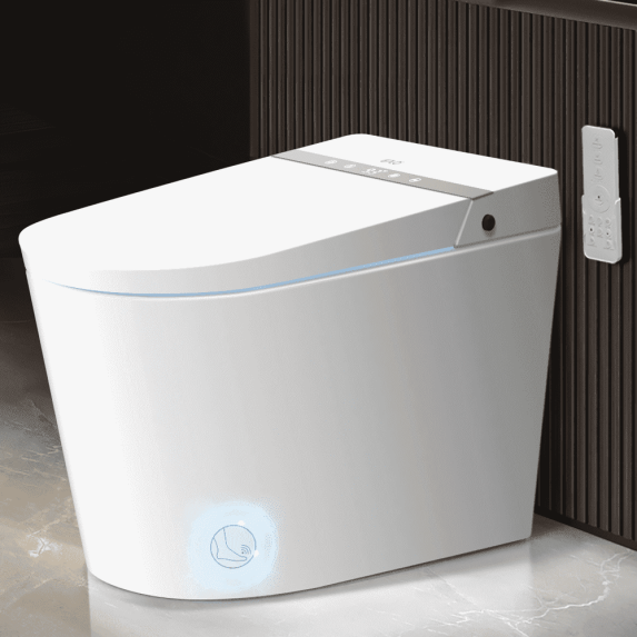 EPLO Smart Toilet Bidet Dual-Flush Elongated Toilet, Auto Open/Close ...